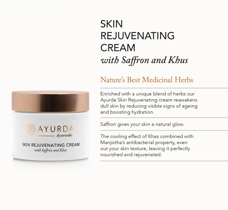 Skin Rejuvenating Cream with Saffron and Khus | Ayurvedic Skincare ...